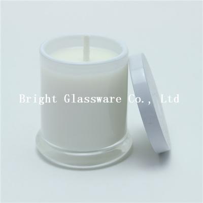 China clear scented candle containers with lid for sale