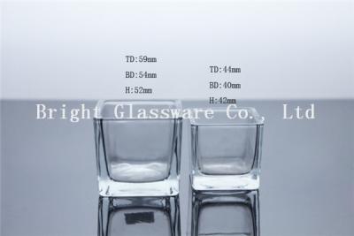 China best sale clear square glass candle holder, candle jar cheap for sale