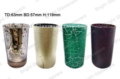 China glass material plated candle holder, candle cup for wholesale for sale