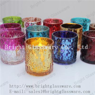China hot sale decorative tea light glass candle holder supply for sale
