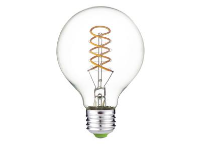 Cina Lampadine d'annata rotonde di G80 Edison LED, 4W doppia lampadina di spirale 2700K LED Edison in vendita