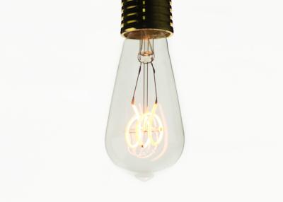 Cina Lampadina Dimmable ambrato di ST64 Edison LED filamento 2300k di spirale di 4 watt in vendita
