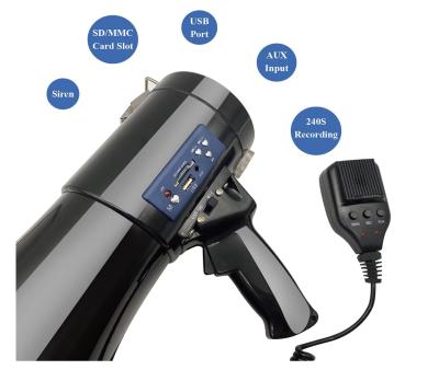 Cina Protezione dagli agenti atmosferici per altoparlante megafono alimentato a batteria da 50 W con microfono 20 KHz in vendita