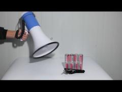 Megafono multifunzionale da 8 Ohm con luci lampeggianti Porta USB Altoparlante megafono portatile