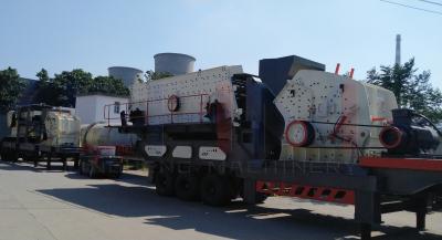 China LingHeng PF-1315 Mobile Impact crusher crushing different stones widely used in the mining, metallurgy, building, etc for sale