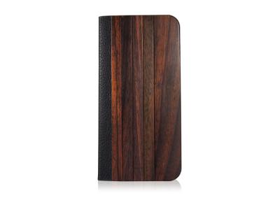 Cina Cassa reale del telefono di vibrazione di legno e del cuoio di stile fresco del libro per Apple Iphone 6 in vendita