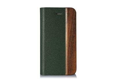 Cina Copertura di legno creativa di iPhone 4 della cassa in foglio del telefono del cuoio e di legno con il supporto in vendita