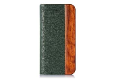 Cina 4 casse di legno di cuoio verde della parte posteriore della copertura di Iphone/legno di Iphone 4S per i telefoni cellulari in vendita