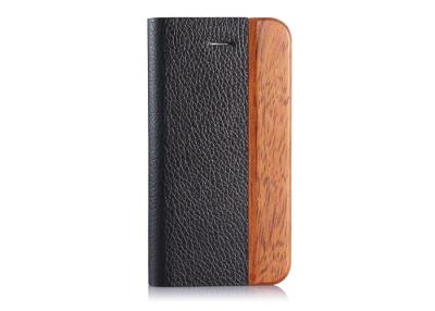 Cina Copertura di legno di iPhone 4 del cuoio genuino di caso fatto a mano del telefono cellulare per protezione del telefono in vendita