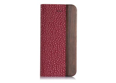 Cina Cassa di legno di cuoio rossa o variopinta del telefono cellulare della copertura di iPhone 4 per le ragazze in vendita