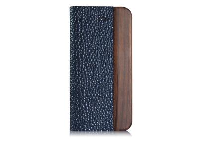 Cina I 4 telefoni di legno di lusso di vibrazione del cuoio e di legno di stile del libro della copertura di iPhone rivestono impermeabile in vendita
