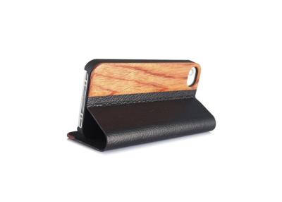 Cina Portafoglio di legno della copertura di iPhone 4 di caso di vibrazione del cuoio 4/4S di iPhone del supporto impermeabile in vendita