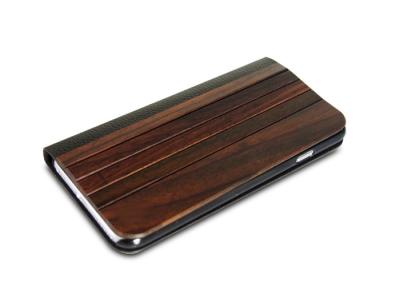 Cina Il caso di legno reale di vibrazione dello Smart Phone del portafoglio per il iPhone 6/personalizza le casse del telefono in vendita