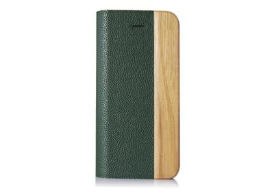 Cina Il iPhone di legno irregolare combinato 4 del cuoio e della noce riguarda i casi freschi del telefono cellulare in vendita
