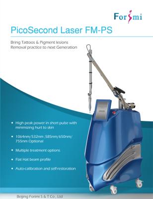 China Painless Shorter Session Removal Best Picosecond  585nm/650nm Lambda ink head optional with a good effect for sale