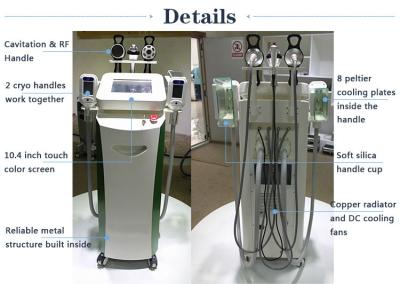 China Minues -15 celsius strong cooling 1800W  10.4 inch cryolipolysis RF 40K cavitation slimming  machine for sale