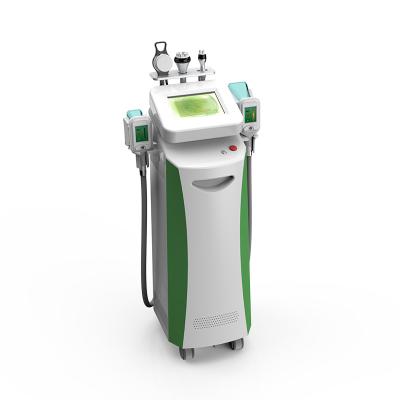 China Professional 5 handles white-blue 10.4 inch cryolipolysis RF 40K cavitation combined used slimming machine for sale