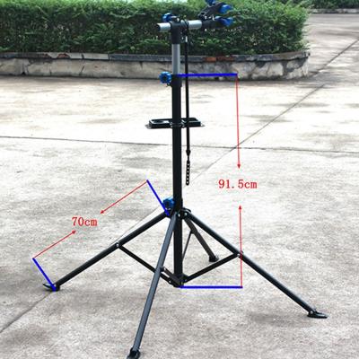 China Assembled Bicycle Display Rack Bike Repair Stand Adjustable Height Floor Bike Stand for sale