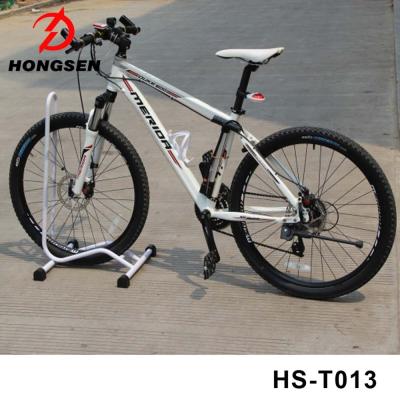 China Portable Bicycle Parking Accessories Vertical Bike Repair Stand Steel Black Cycle Rack for sale