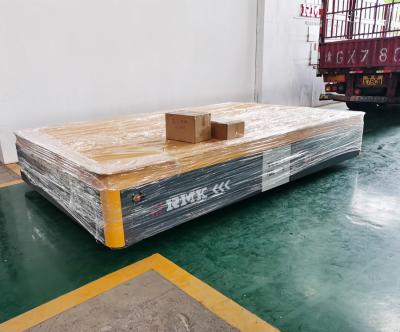 中国 6 Ton Electric Car Carry Heavy Goods Large Rubber Tyre Transfer Trolley 販売のため