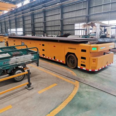 China Battery Operated 100T Heavy Duty Transfer Cart For Automatic Industrial Workshop for sale