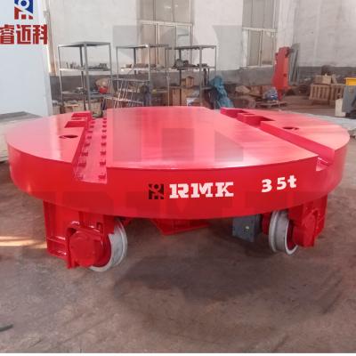 中国 25トンの産業鋳造型の溶解した鋼鉄パレットによってモーターを備えられる鉄道の回転盤 販売のため