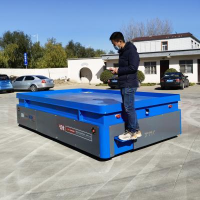China 40t Steerable Die Transfer Cart Rubber Wheel Battery Transfer Carriage for sale