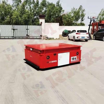 China Materiële 15 Ton Ongebaande Elektrische Vlakke Auto20m/Min Dc Motor Remote Control Te koop