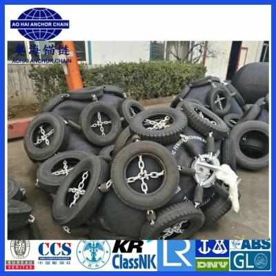 China ISO 17357 50kpa 80kpa Yokohama Pneumatic Infaltable Marine Rubber Fender Sling or chain net type Pneumatic Rubber fender for sale
