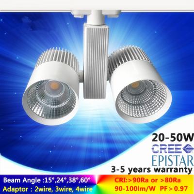 China AC85-265V 4000K 25W high lumens led track light led spotlight cree cob chip 5 years warranty for sale