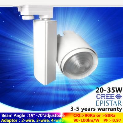 China 25W adjustable beam angle 45 degree 6500K Ra90 COB focus led track light with TUV SAA CB CE RoHs for sale