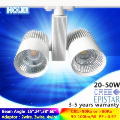 China 0-10V/DALI dimming 15W 20W 25W 30W COB cree led track light CRI80/90 black/white color for sale