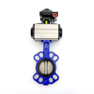 China Pneumatic Actuated Water Butterfly Valves DN50-DN400 For Semi Lug Connection And Structure for sale