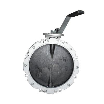 China Structure BUTTERFLY 12in Manual Operated Powdery Butterfly Valve for Batching Plants for sale
