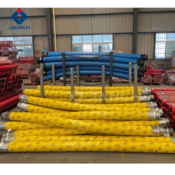 Quality Mortar Plaster Concrete Pump Rubber Hose 85 Bar 125mm Diameter With Single Or Double End Coupling for sale