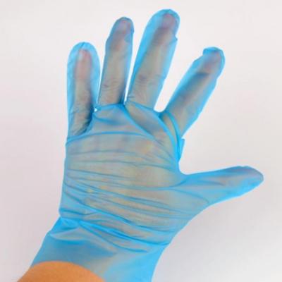 China Medical grade Disposable TPE Gloves  2.0g size clear or blue color Smooth or embosse S/M/L/XL for sale