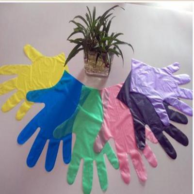 China Normal Quality Disposable TPE Gloves  2.0g size clear or blue color Smooth or embosse S/M/L/XL  for chemical industries for sale