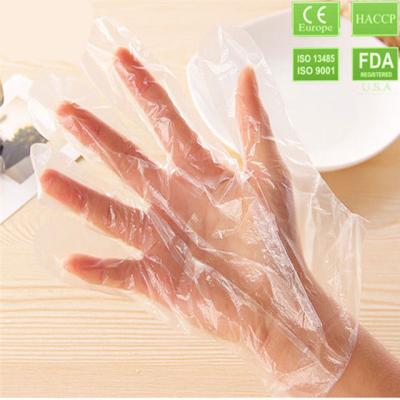 China 1.6 g  2.0 g    Disposable CPE Gloves Cast Poly Glove smooth  embossed S/M/L/XL blue clear for sale
