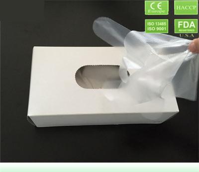 China FDA Standard Consumable Plastic Cast Poly HDPE/TPE / CPE PE Gloves for sale