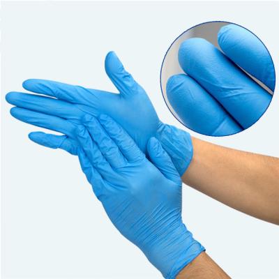 China Nitrile Exam Gloves Texfured finger Disposable Nitrile Gloves 3.0g 3.5g 4.0g  4.5g 5.0g guantes de nitrilo for sale