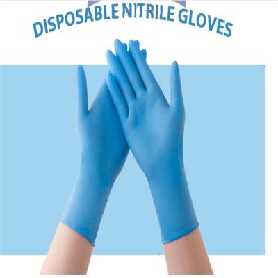 China Texfured finger Disposable Nitrile Gloves  blue, white, black, pink, green, purple. for sale