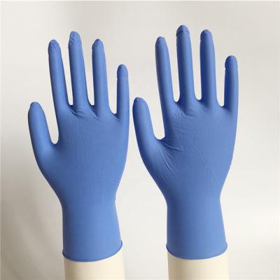 China Violet blue Powder Free Nitrile Gloves food grade/cleaning room Texfured finger  3.0g,3.5g, 4.0g,4.5g,5.0g for sale