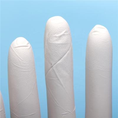 China White Powder Free Nitrile Gloves food grade/cleaning room Texfured finger used in Electronic industry for sale