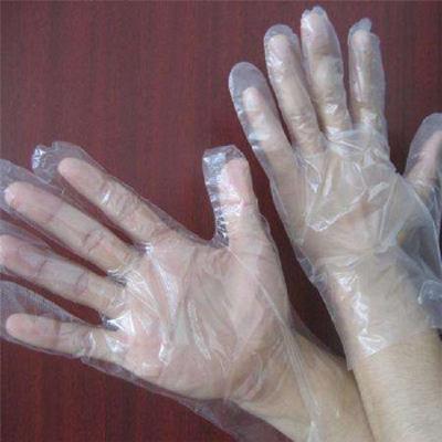 China Food grade clear/blue/green/pink Disposable PE Cleaning Work Gloves  Embossed  or smooth Surface for sale