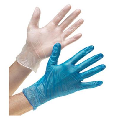 China Food grade  Disposable vinyl gloves PVC gloves clear/whiter/blue/yellow Powder & Powder free plastic gloves for sale