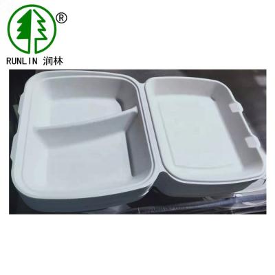 China o bagaço afastado biodegradável das caixas de 9in x de 7in reduz a polpa a caixa da parte superior de 2 separações à venda