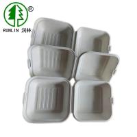 China Take Out Burger Bagasse Clamshell Box for sale