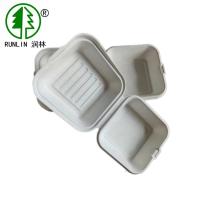 China Take Out Burger Bagasse Clamshell Box for sale