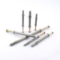 China Grey Nylon Frame Fixings Screw Drilled Head Single Wings Type for sale