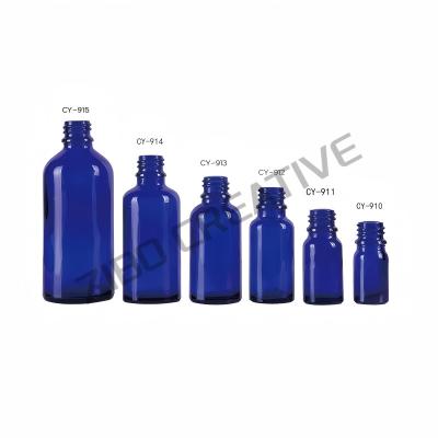 China 5ml-100ml Screw Top Blue Glass Bottles For Essential Oils 22g-88g Glass Oil Dropper Bottle for sale